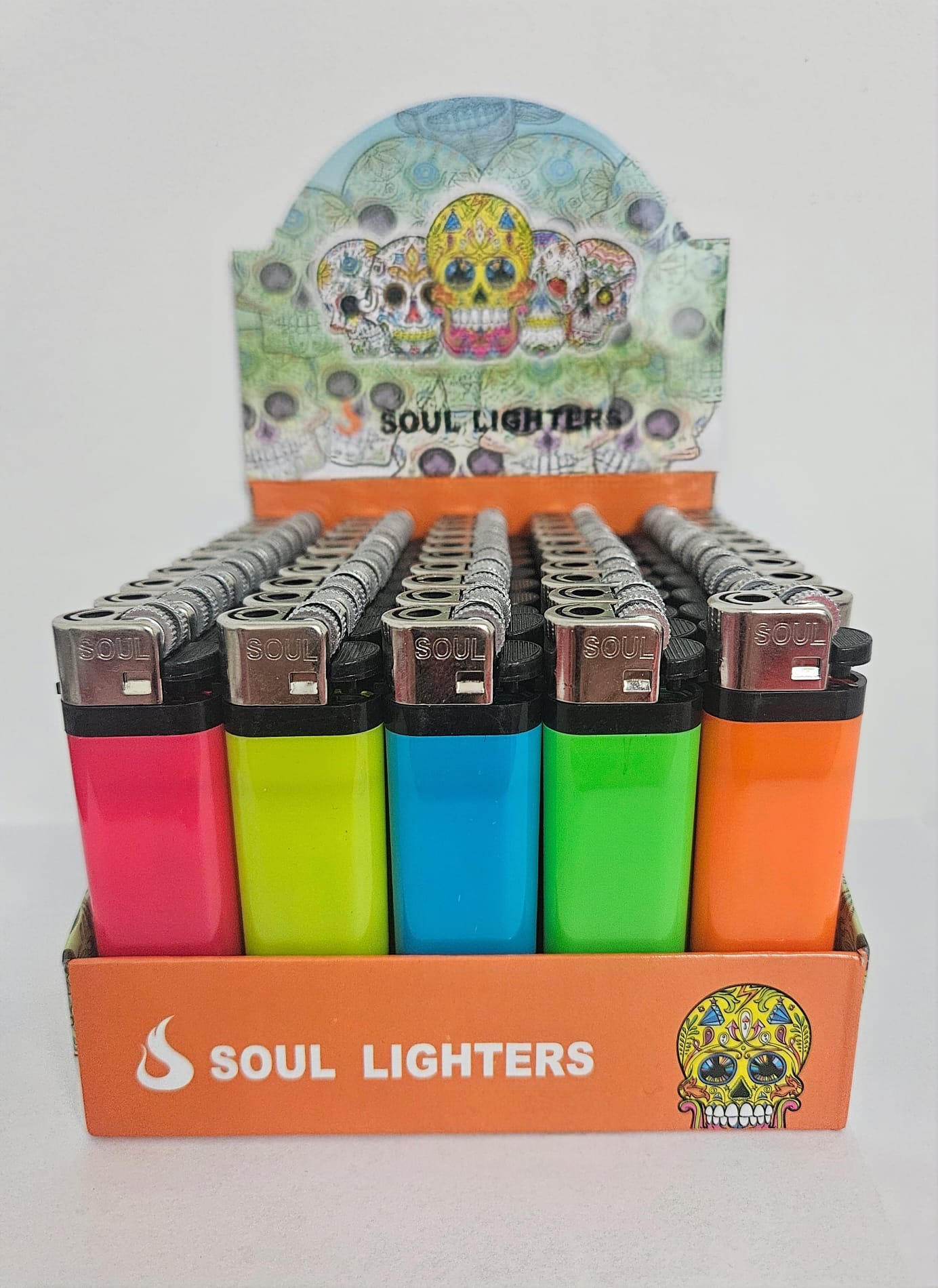Soul Solid Colors Electronic Lighters (50-PC in Display) 10711 – Zoom-X ...
