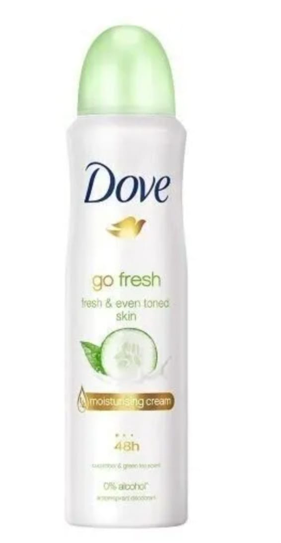 Dove Deodorant Spray Go Fresh 48h, 1/4 Moisturizing (6x150ml e) – Zoom ...