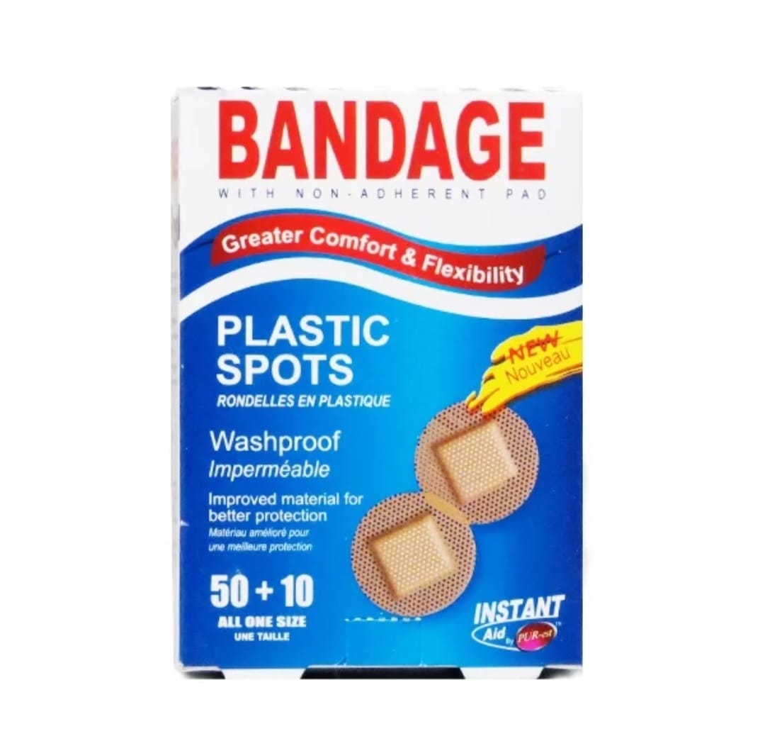 Instant Aid Plastic Spots Bandage (50+10 in 1 Pack) – Zoom-X International
