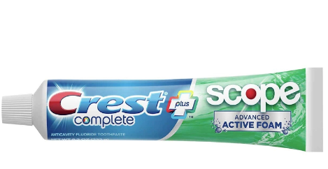 Crest Complete Plus Toothpaste Scope 50 ml Active Foam + Whitening ...
