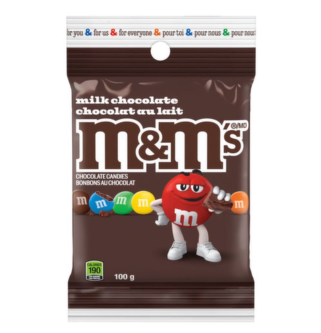 M&M's Milk Chocolate Candies 100g Pack – ZoomX International