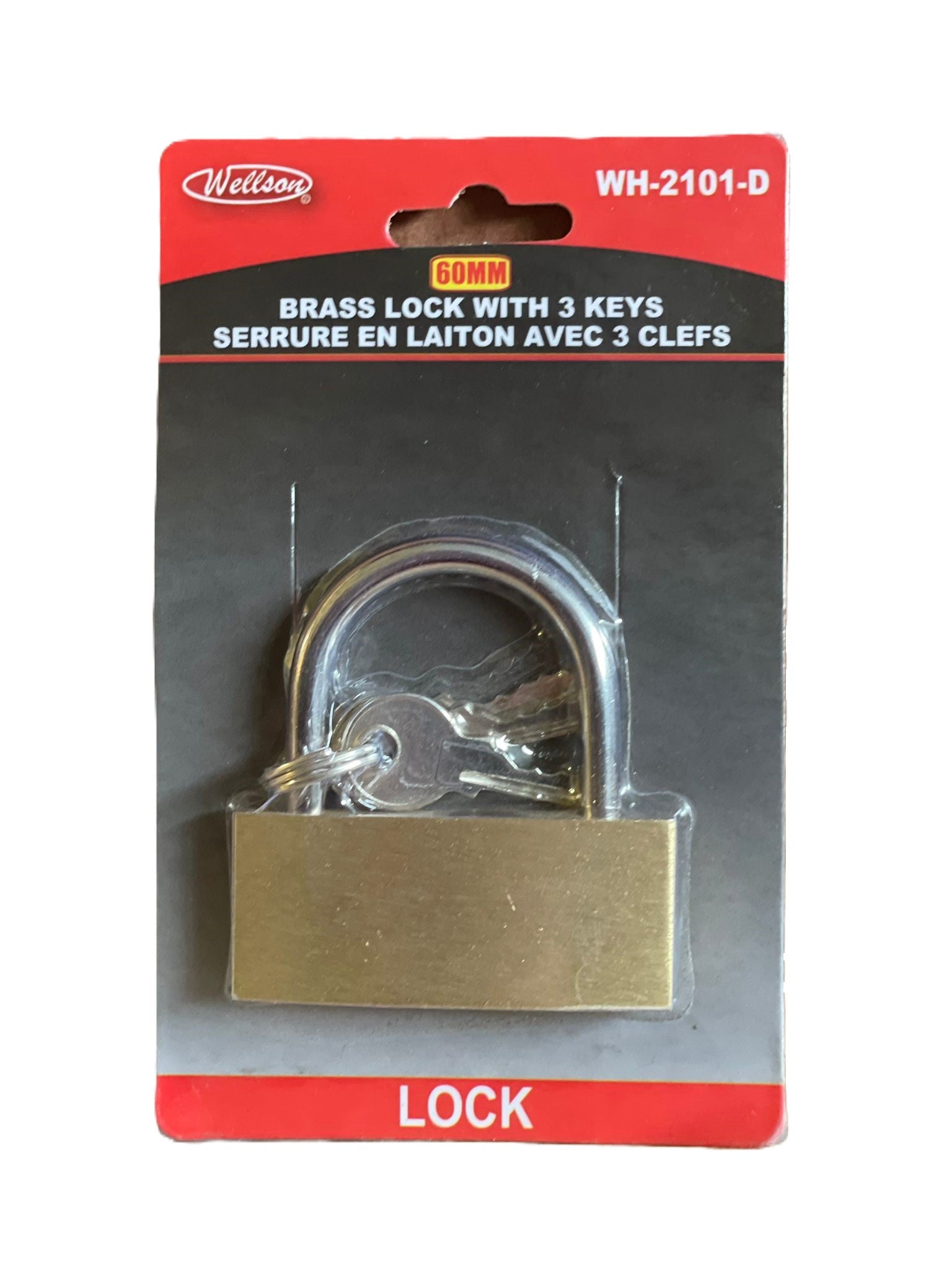 Wellson Brass Lock 60MM with 3 keys pack of 1. – Zoom-X International