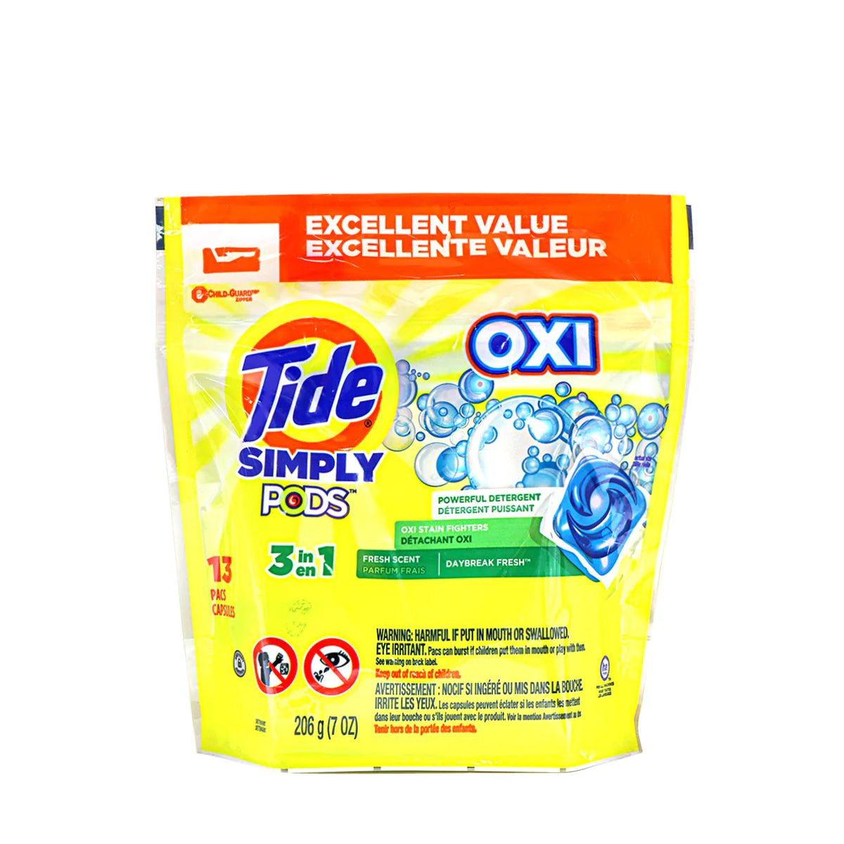 Tide Simply Laundry Pods Detergent 206 g (7 OZ) Oxi Stain Fighters Fre ...