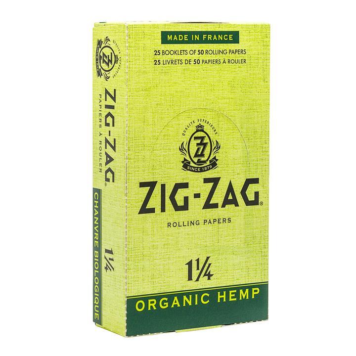 Zig Zag Organic Hemp 1 1/4 Rolling Papers 25 Booklets Of 50 Rolling Pa ...