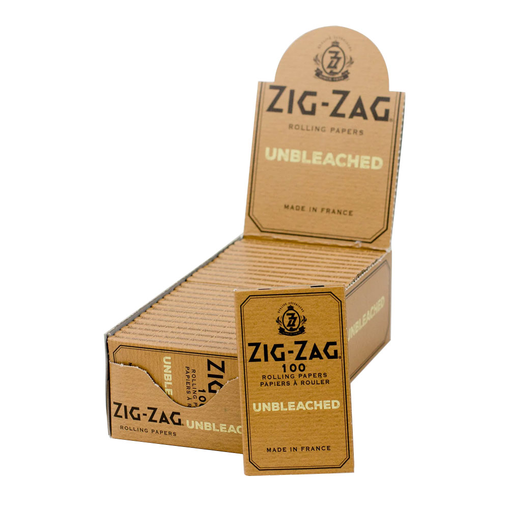 Zig Zag Unbleached Rolling Papers 25 Booklets of 100 Rolling Papers ...