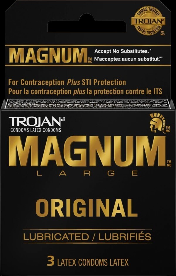 Trojan Magnum Large Original Lubricated Latex Condoms 3ct – ZoomX ...