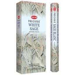 Precious White Sage Incense Sticks (20 Sticks/Tube, 6 Tubes/Box & Burn ...