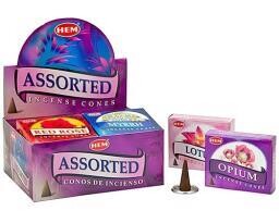 Hem Assorted 4 Dozens Cones, 12 Fragrances (10 Cones/ Pack, 12 Packs ...