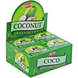 Hem Coconut Cones (10 Cones/ Pack, 12 Packs/ Display Box & Burns: 30 M – Zoom-X International