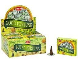Hem Good Fortune Cones (10 Cones/ Pack, 12 Packs/ Display Box & Burns ...