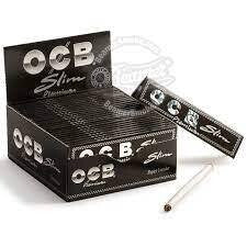 OCB Premium Black Slim Rolling Papers - 50 Pack Box – ZoomX International