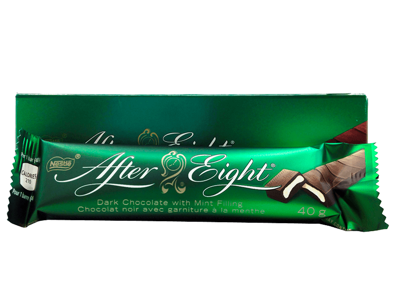 Nestle After Eight Dark Chocolate With Mint Filling 24 bars 40g ...