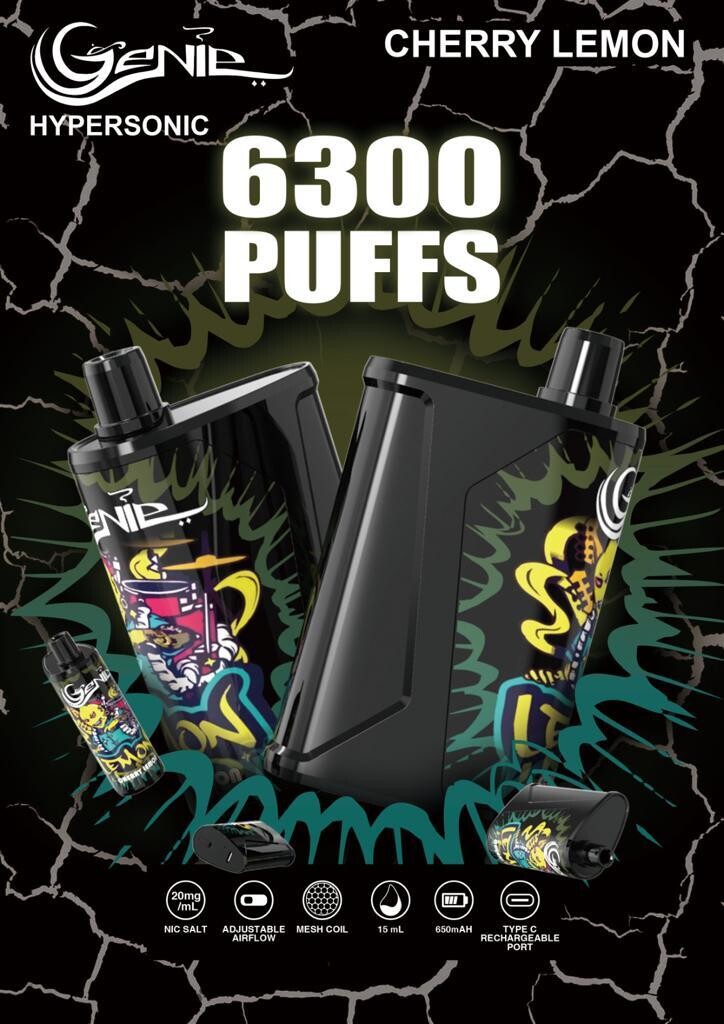 STAMPED GENIE HYPERSONIC 6300 PUFFS – ZoomX International