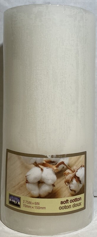 CITILITES 8" SCENTED PILLAR CANDLE WHITE SOFT COTTON – Zoom-X International
