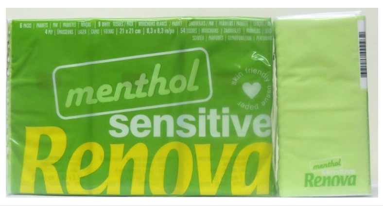 RENOVA POCKET TISSUE SENSITIVE MENTHOL 6 PACK WHITE X 40 – Zoom-X ...