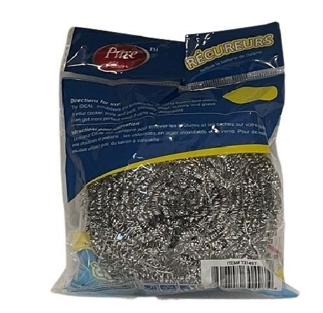 PURE KLEEN 1PK STAINLESS STEEL SCRUBBER IN POLY BAG ( 50G) – Zoom-X ...